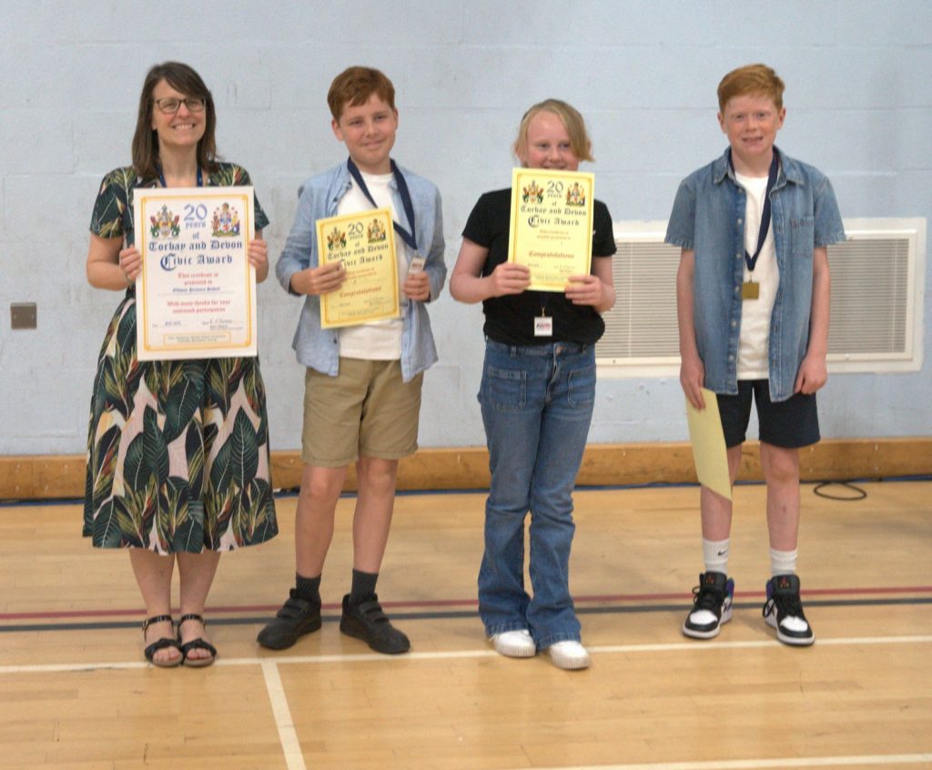 Oldway Primary School Students Awarded the Torbay & Devon Civic Award 2024